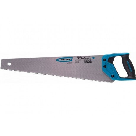 Ножовка по дереву "PIRANHA", 500 мм, 7-8 TPI, зуб - 3D, каленый зуб, 2-х комп. рук-ка Gross