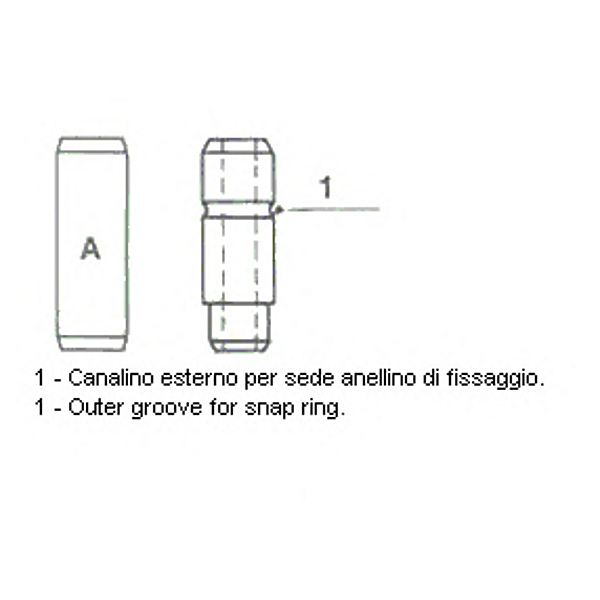 METELLI 01-1993 (011993 / 844F6510CA / 844F6510CA) направляющая клапана 9x14.74x56.5\ Ford (Форд) Transit (Транзит) 2.5d-tdi