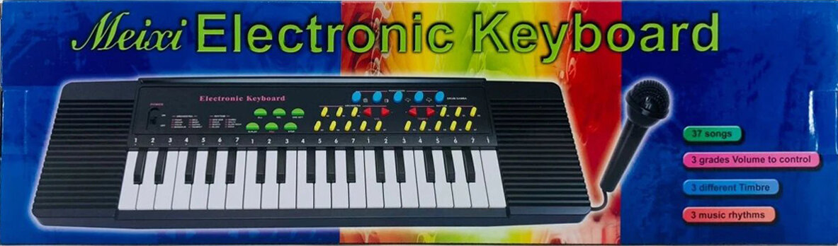 Синтезатор Meixi ELECTRONIC KEYBOARD KD3738 с микрофоном, 37 клавиш, 22 функции