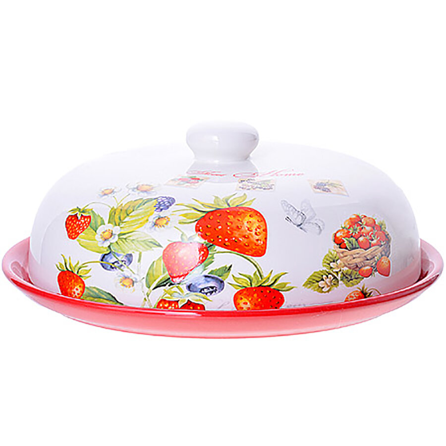 Блюдо для блинов с крышкой Loraine, доломит, 23 см