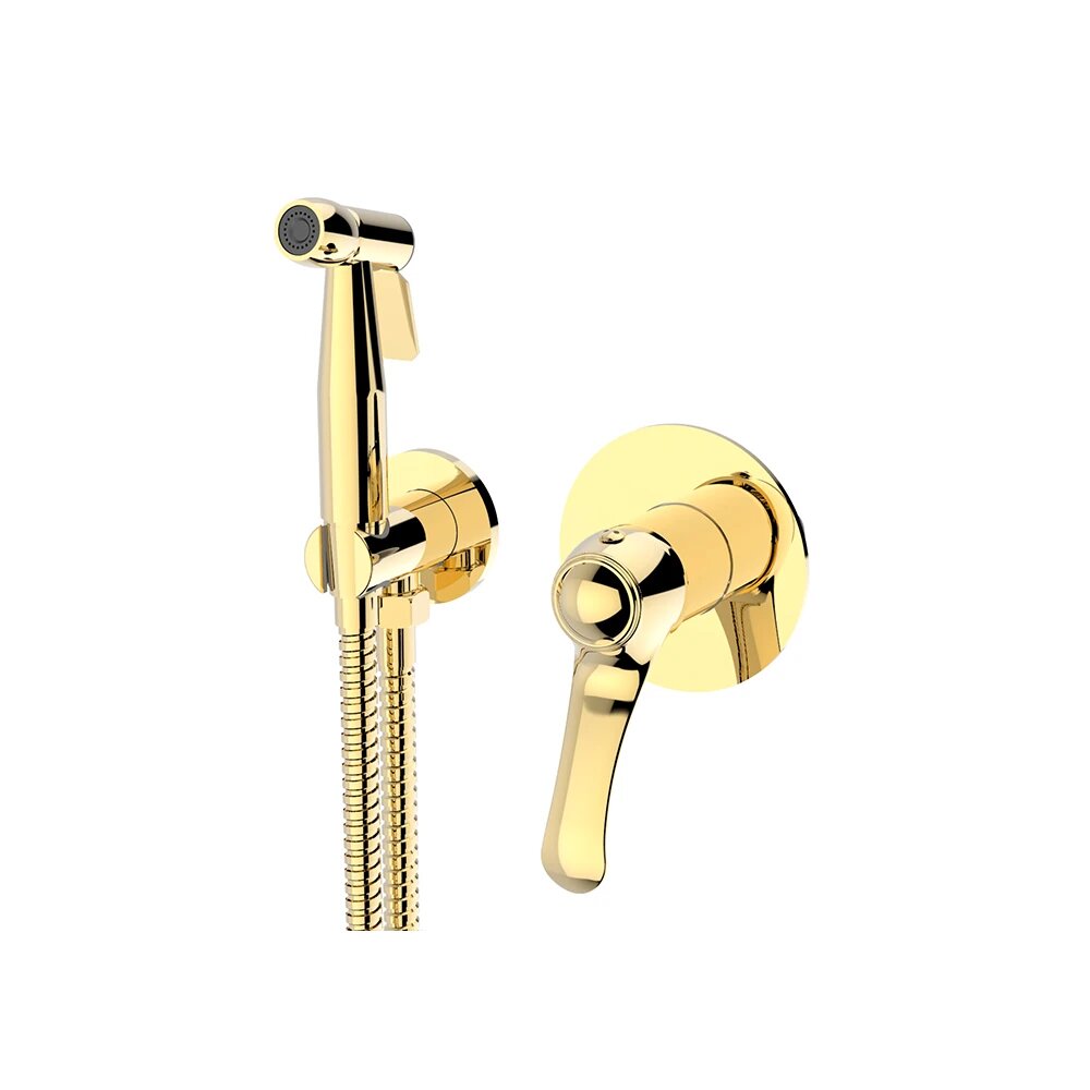 Смеситель для биде с лейкой и шлангом Vieir V413553-E золото