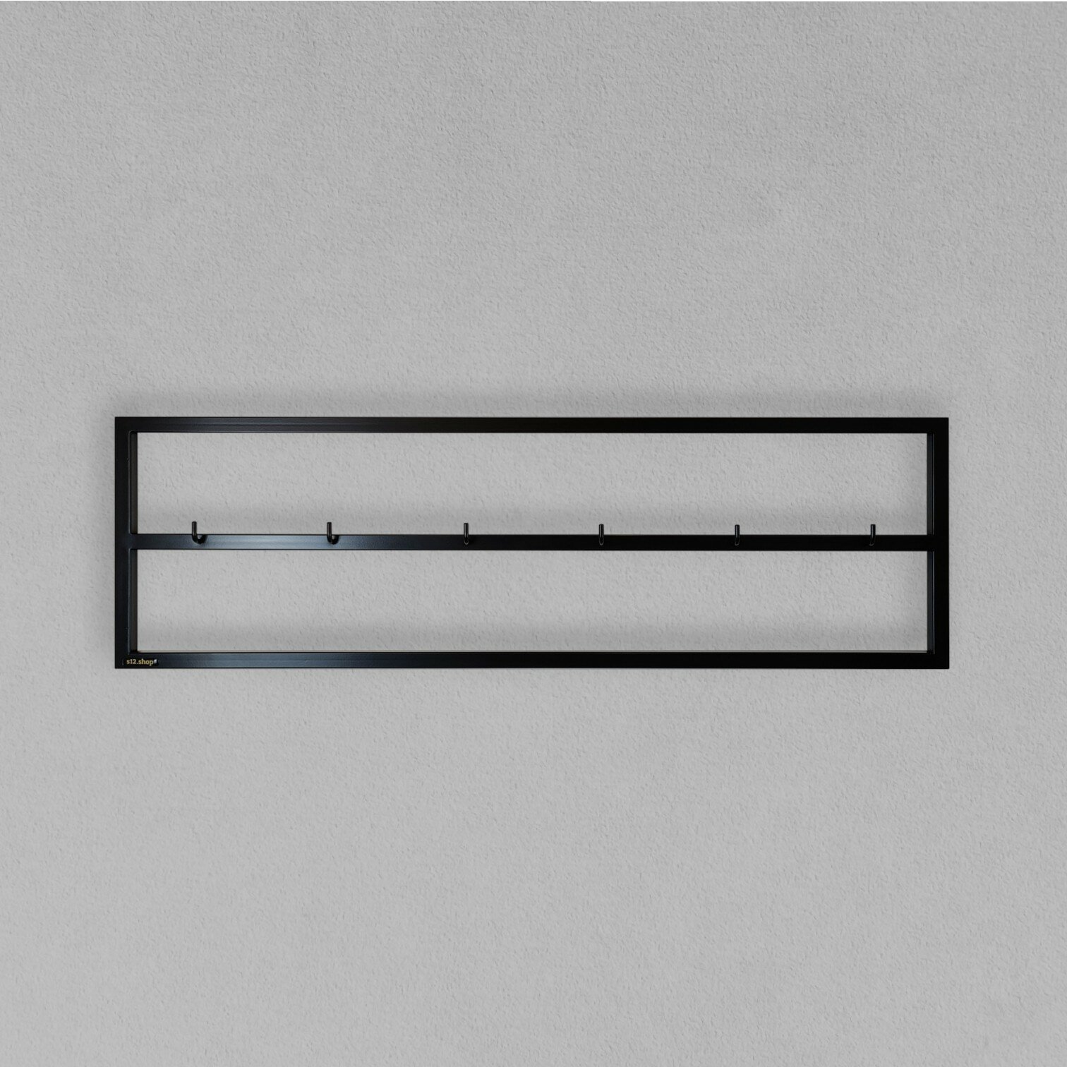 Вешалка настенная металлическая параллель, цвет черный