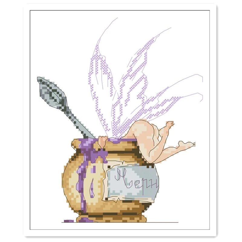 Набор для вышивки крестиком "Фея в кроше", 14ct canvas, Dreampattern