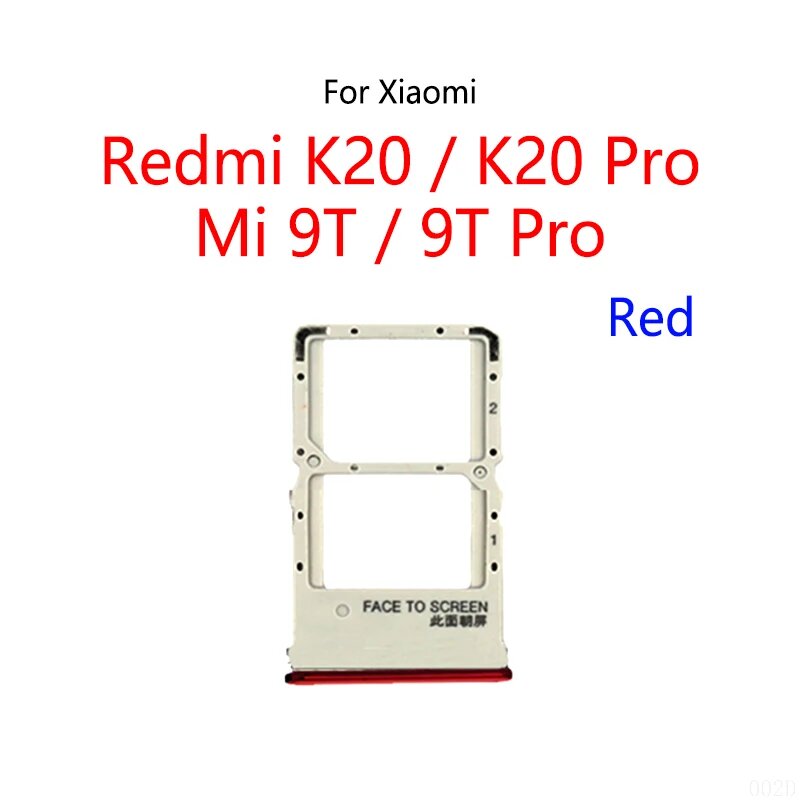 Держатель SIM-карты для Xiaomi Redmi K20 Pro/Mi 9T Pro, Red