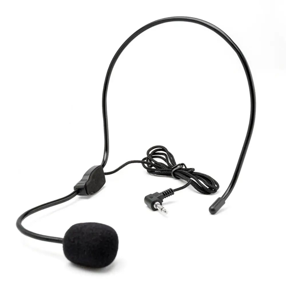 Портативный проводной кардиоидный микрофон Headset 3.5 мм черный