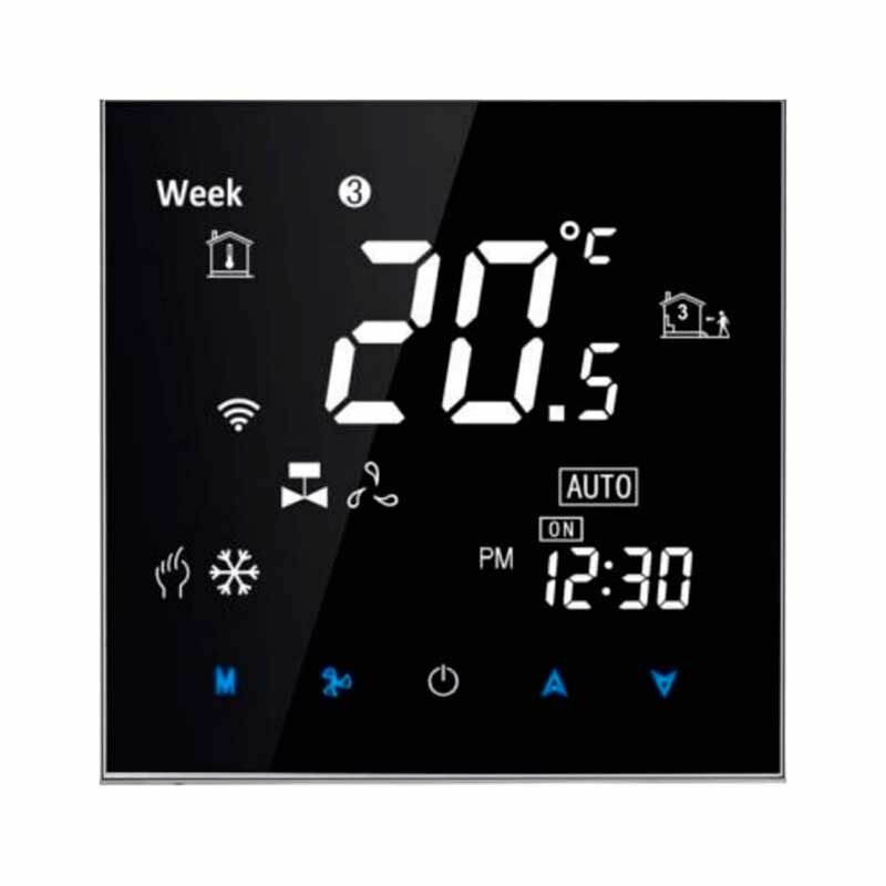 Сенсорный программируемый термостат KT-200 Techno черный