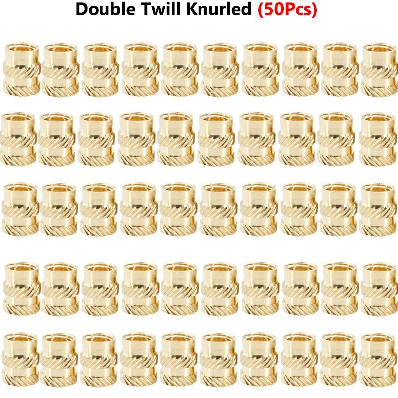 Медные гайки M2-M6 M6xL5xOD8, Twill Knurled(50Pcs)