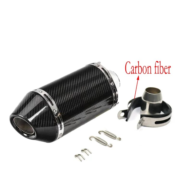 Глушитель из углеродного волокна для мотоцикла, 51 мм, M4, Модифицированная труба черного цвета для Yamaha R6, Kawasaki M4, 600CC, 1000CC, Honda CBR1000
