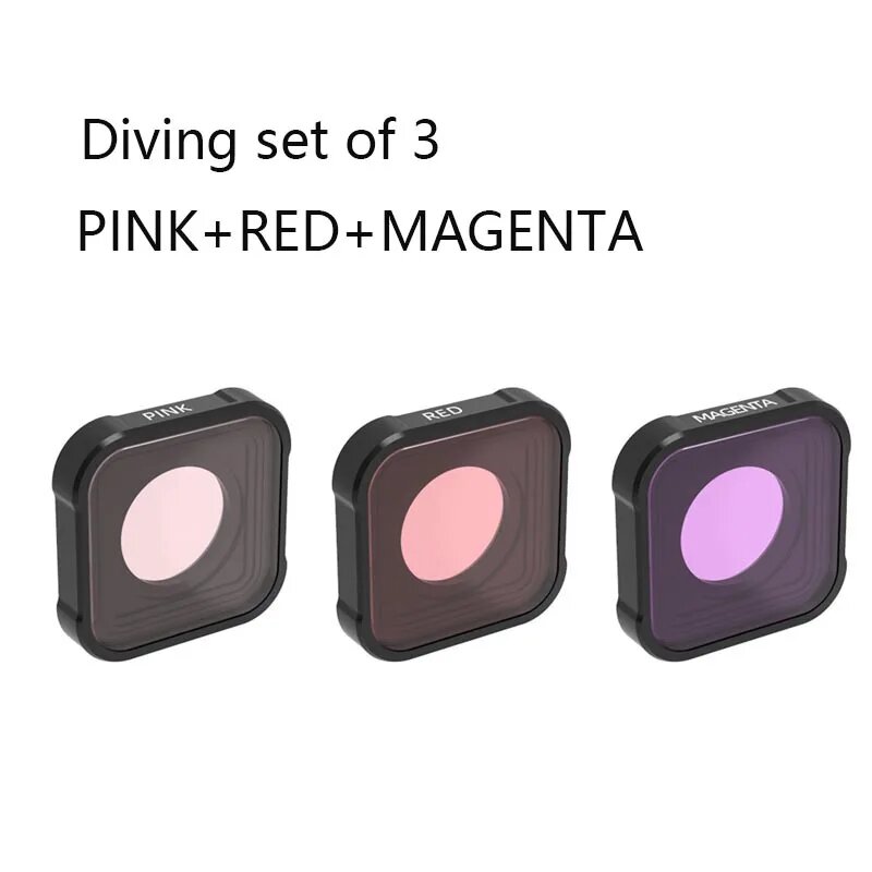 Комплект фильтров для GoPro Hero 9 10 11 CQT Diving set of 3