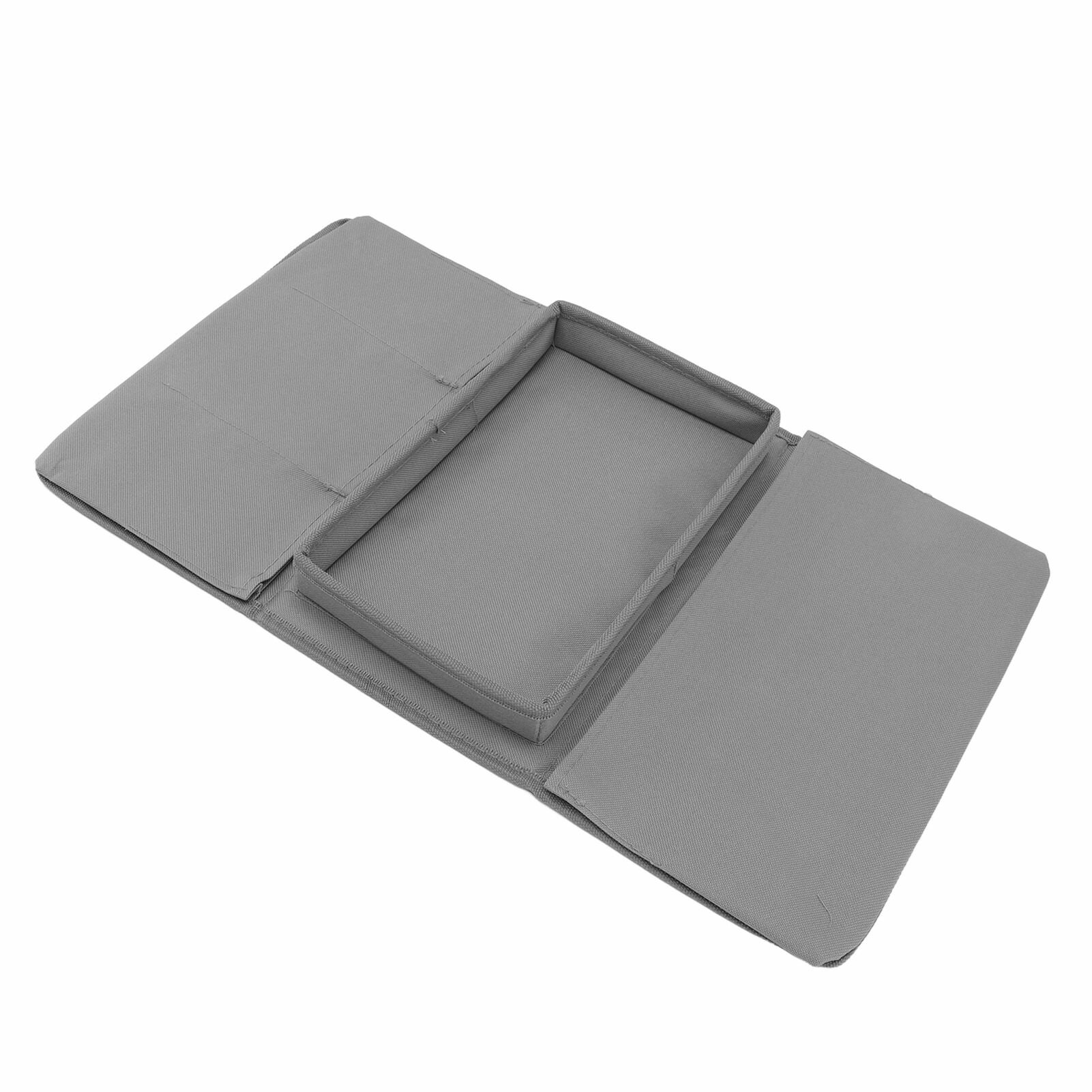Поднос для дивана, складной держатель для хранения, стол, ткань Оксфорд 600D, боковые карманы для дивана, серый