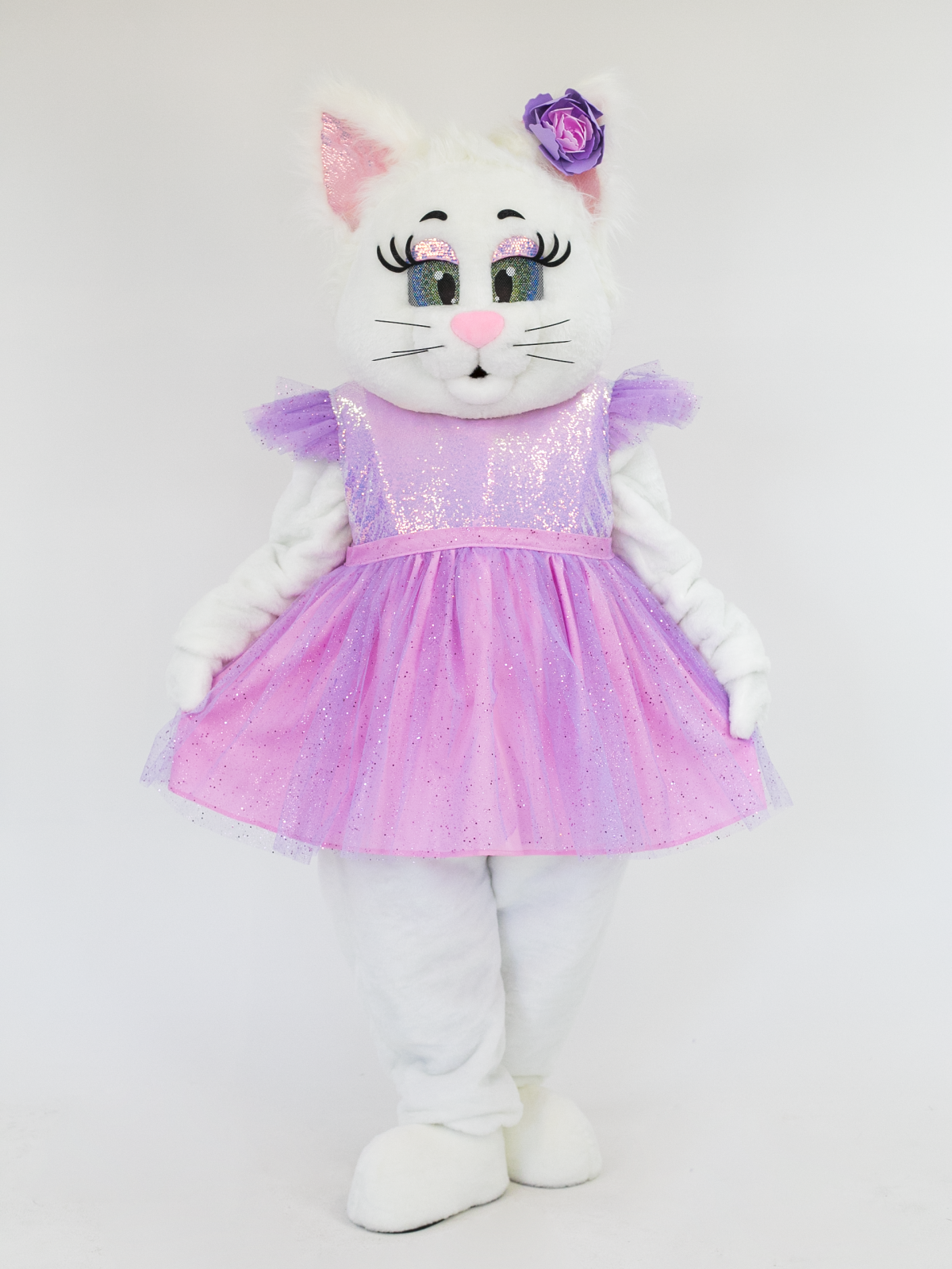 Ростовая кукла CarnivalLand Кошечка Маркиза в платье Азалия р. 44-52, Карнавальный костюм для праздников, Ростовой костюм для аниматора