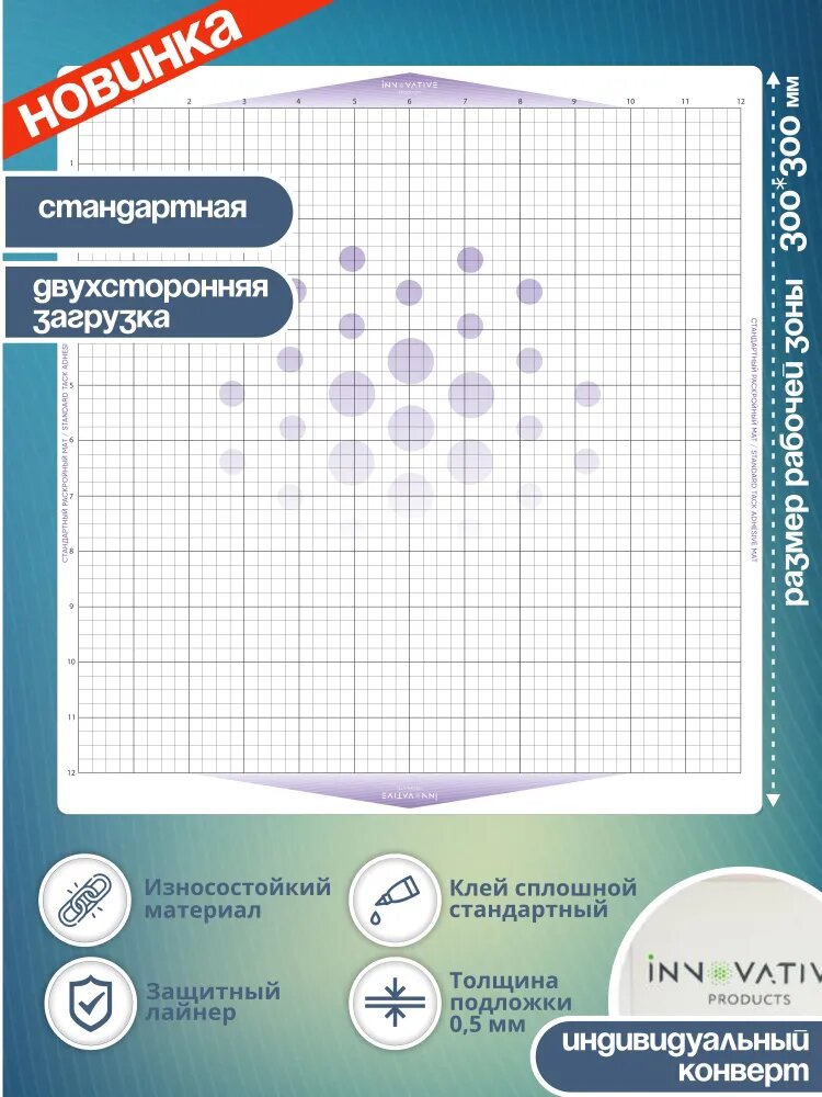 Коврик (мат) для резки Стандартный, для плоттеров Silhouette Cameo и GCC i-Craft,