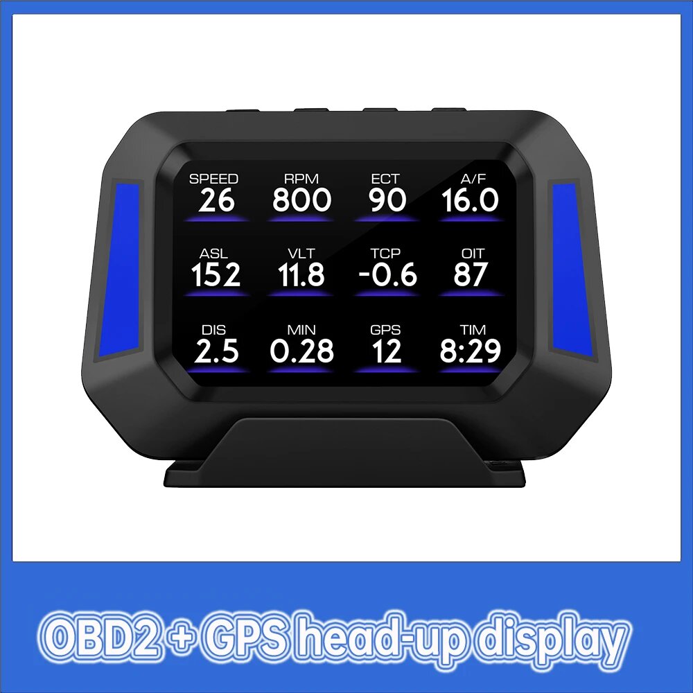 Мультифункциональный Спидометр P21 Obd2 + GPS, электронный бортовой компьютер, автомобильные аксессуары, 12 языковых настроек