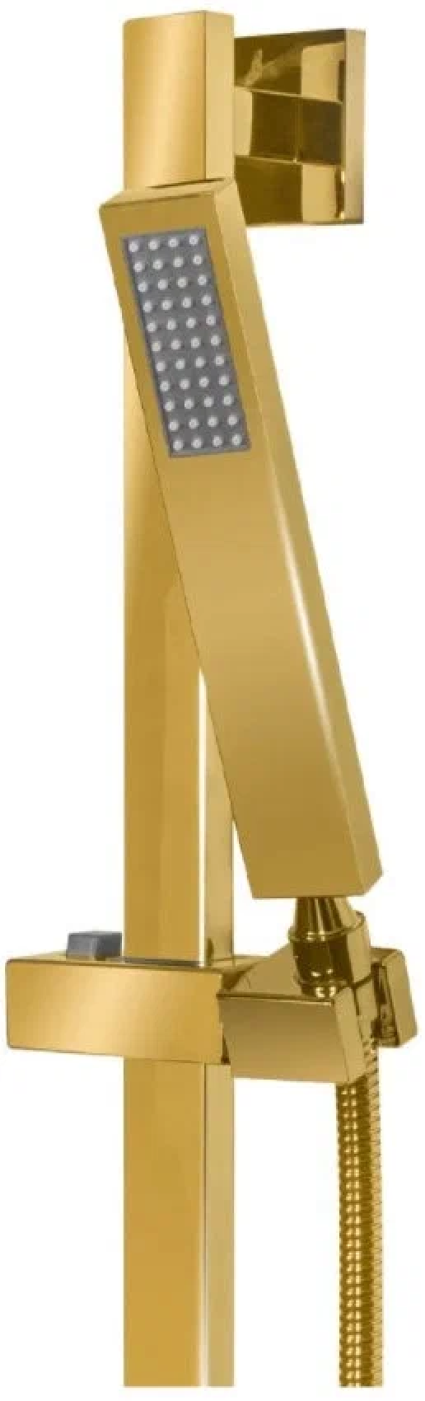 Стойка для душа, санитарная латунь, квадратная, Grocenberg GB560 Золото