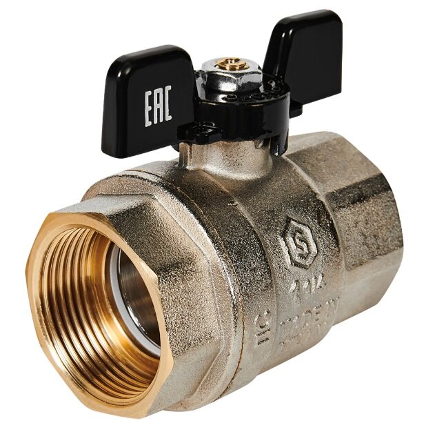 STOUT Кран шаровой полнопроходной ВР/ВР (бабочка) 1 1/4"