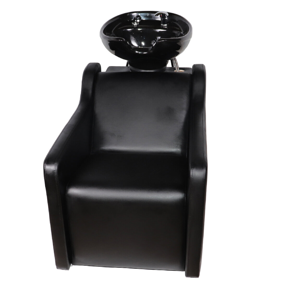 Парикмахерская мойка "Groan", черный цвет, черная средняя раковина