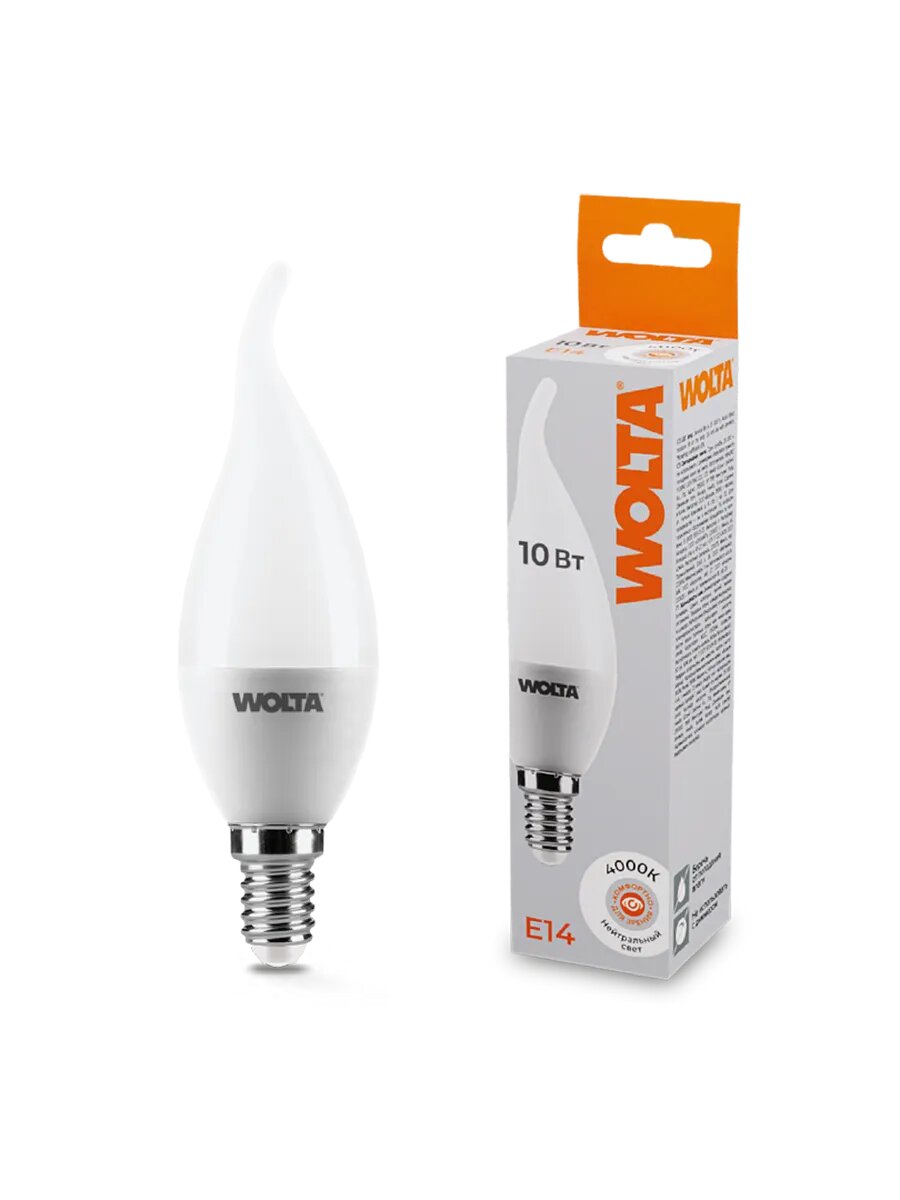 Светодиодная лампа WOLTA 25SCD10E14 10Вт 4000K E14 нейтральный свет