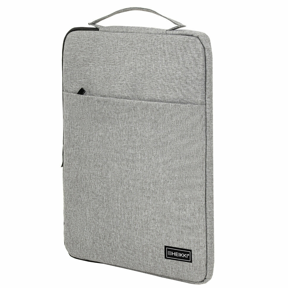 Чехол для ноутбука HEIKKI OPTION 13-14' (хейки), с ручкой и карманом, серый, 35,5х24х2,5 см, 272600, 272600