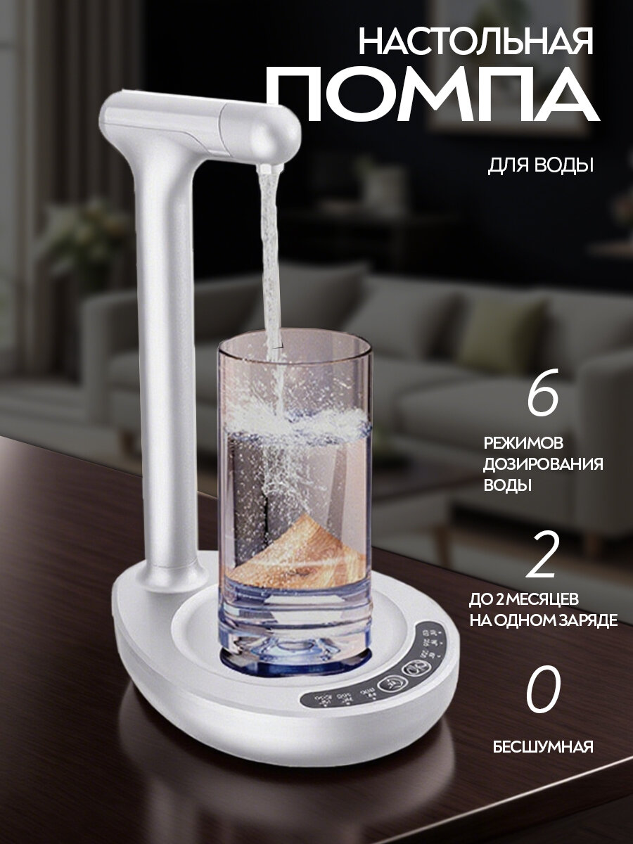 WAGER HOME Кулер для воды Помпа электрическая для воды настольная
