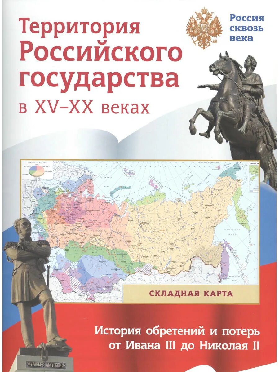 Складная карта. Территория Российского государства в XV-XX в