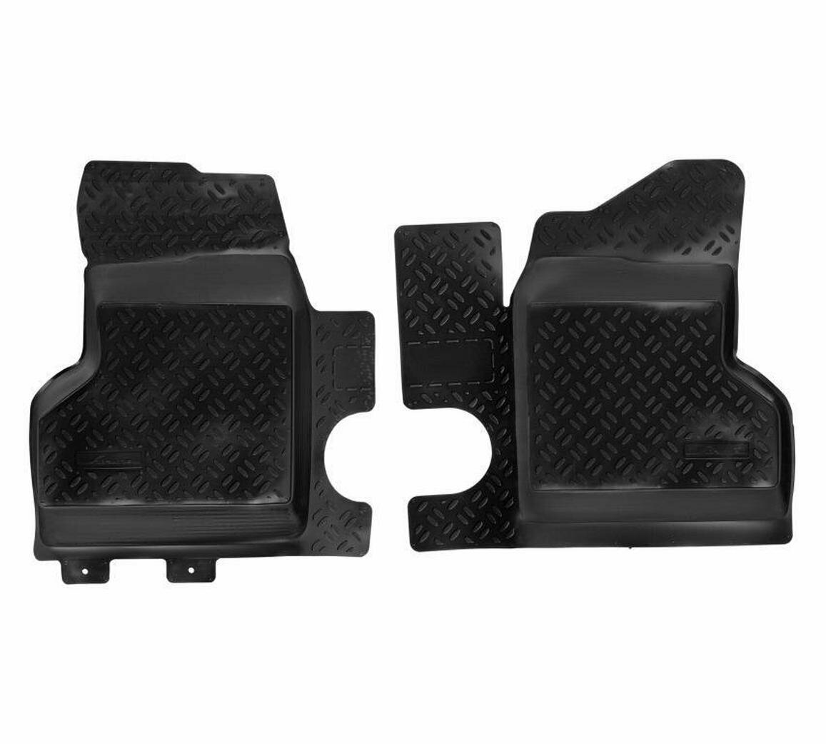 Ковры для ГАЗель Бизнес (2705,3302) (в т. ч. 4X4), (95-), 2 шт, выс. борт, 1й ряд с перемычкой, ТЭП, черн. (ACM-PS-15)