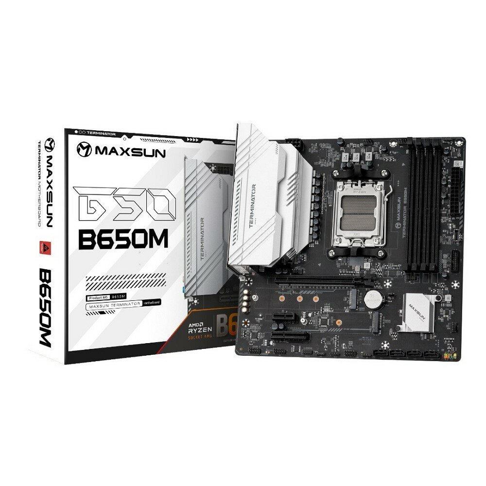 MAXSUN Материнская плата MS-Terminator B650M Socket AM5 4хDDR V 2хM.2