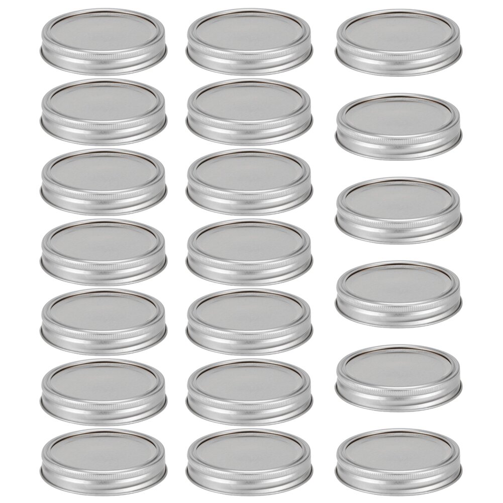 Крышки для мини-банки из нержавеющей стали, герметичные, для хранения меда и специй (20 шт, 86 мм, серебряное круглое кольцо + крышка)