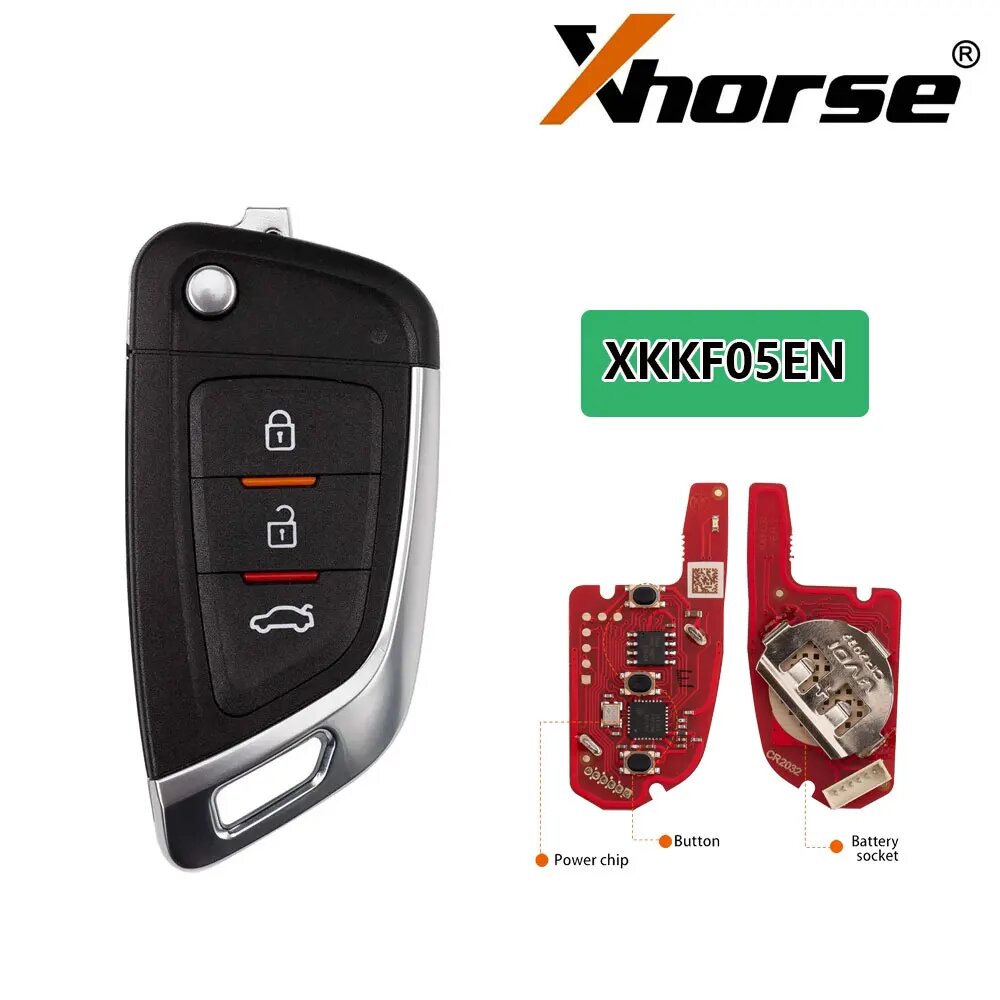 5 шт. XHORSE XKKF05EN Универсальный дистанционный ключ в форме лезвия, складной ключ 2-го поколения, проводной дистанционный ключ для VVDI Mini/ключи, инструмент Max