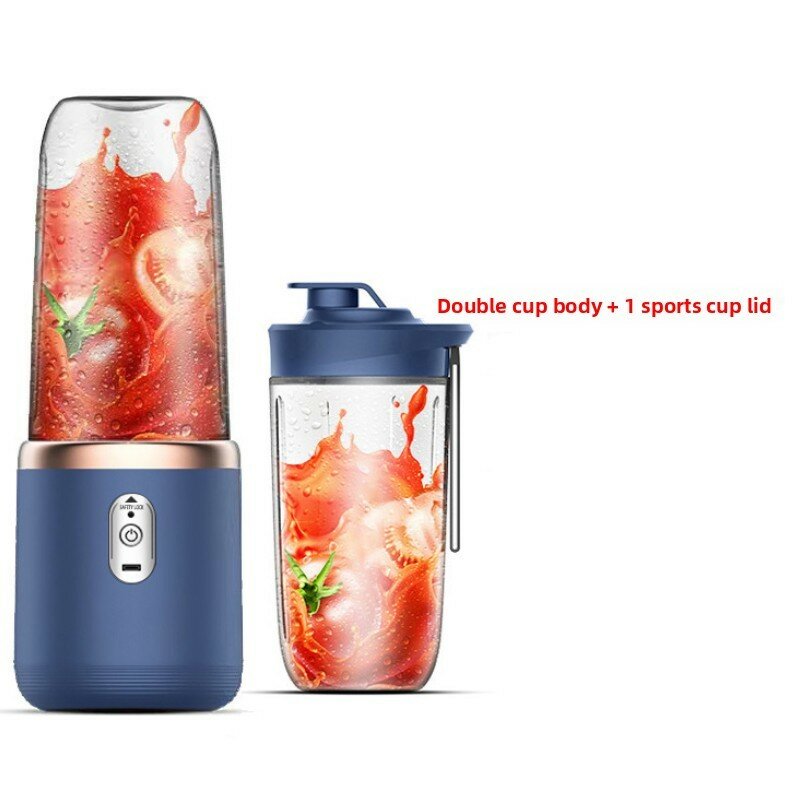 Portable juicer cup with rechargeable battery for home use and quick juice extraction
