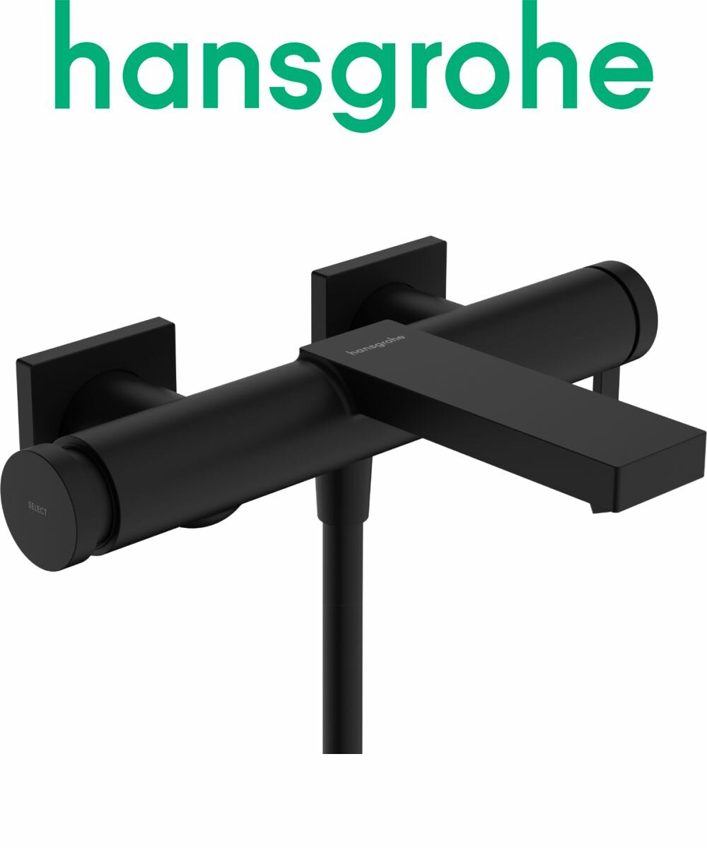 Смеситель для ванны hansgrohe Tecturis E матовый черный 73420670