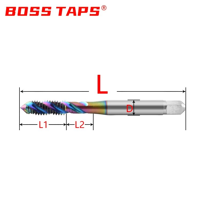 Метчик резьбы BOSS M2.5X0.45, DLC-SP