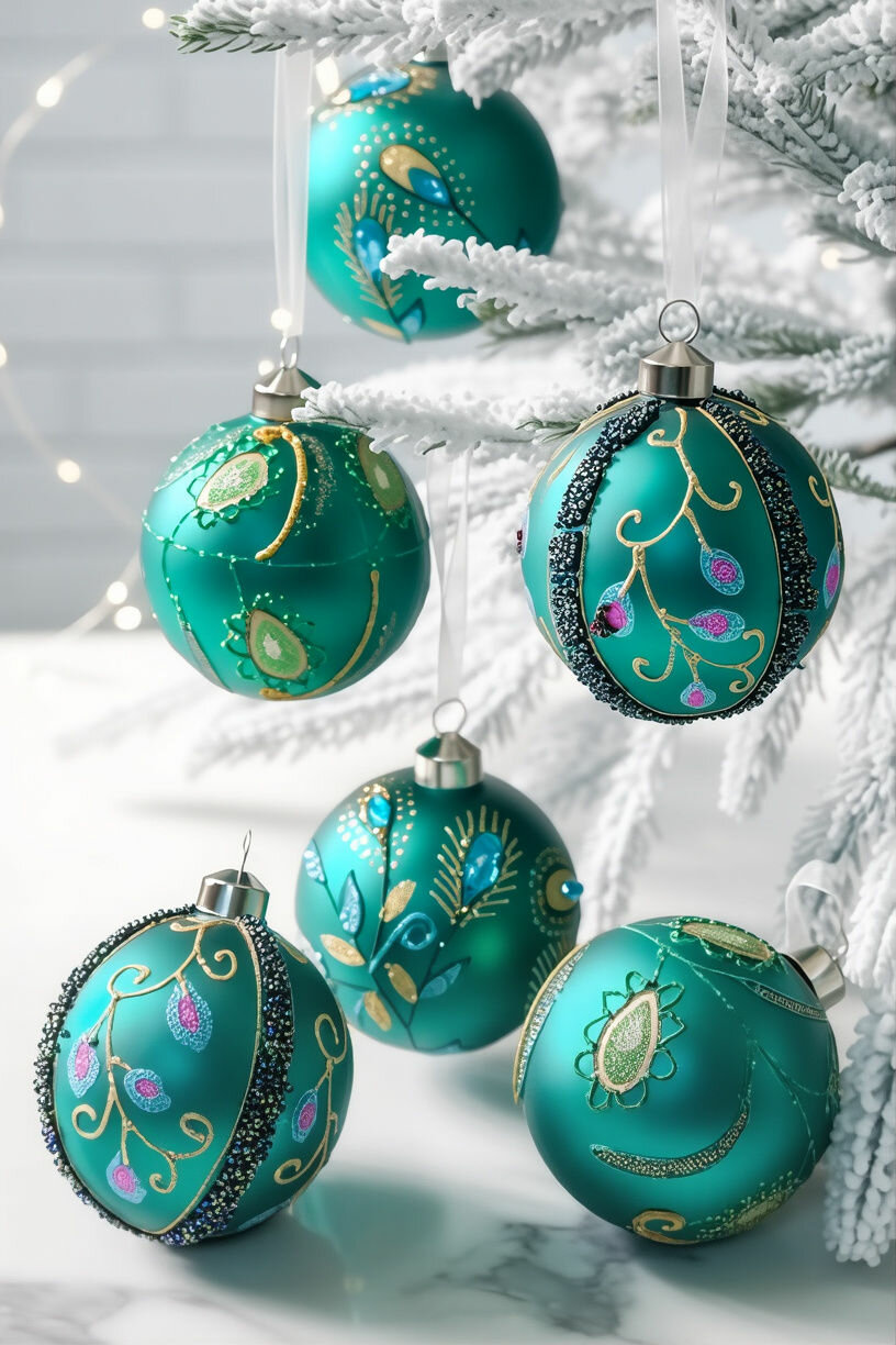 Набор ёлочных шаров полёт жар-птицы, стекло, 8 см, 6 шт, Winter Deco 4060225