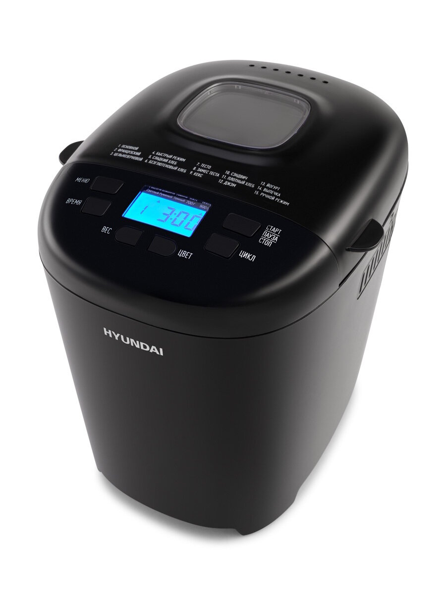 Хлебопечка HYUNDAI HYBM-P0513, 550 Вт, 11 программ, 900 г, черный