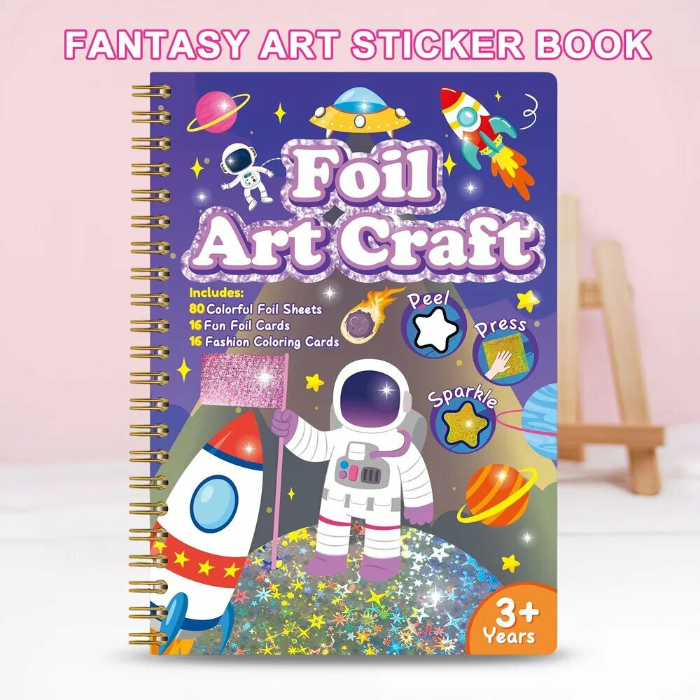 Foil Art Craft Activity Diy Creative Travel Toys Art Supplies для детей в возрасте 4-8 лет