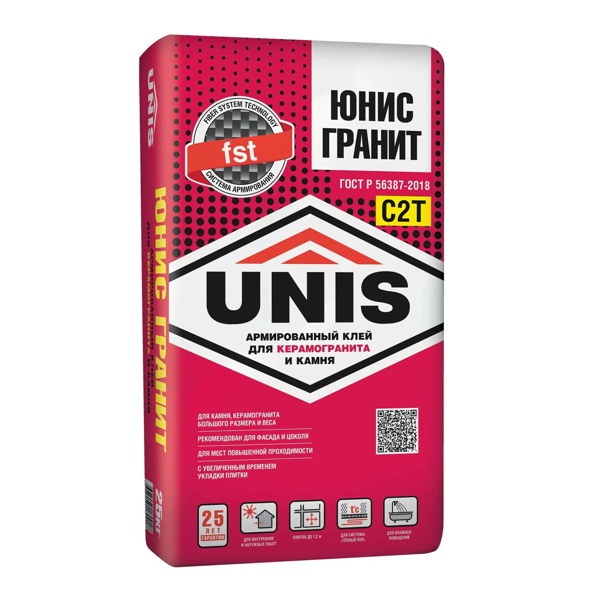 Клей плиточный Unis "Гранит", для камня, керамогранита, 25кг