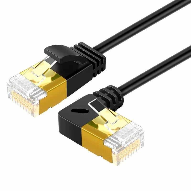 Сетевой кабель Ethernet CAT7 UTP, угловой, вверх-вниз, влево-вправо, RJ45, короткий кабель CTA 7 LAN для модема ADSL для ноутбука