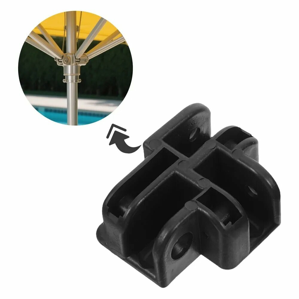 Черные пластиковые соединители для штанг шатра, комплект 2 шт, для установки на улице и дома