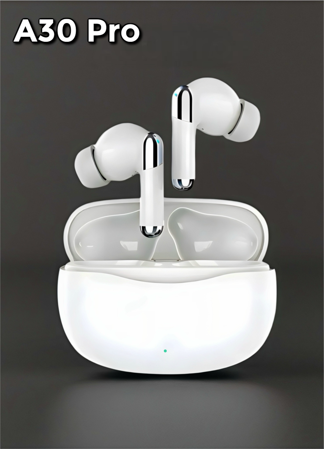 Беспроводные TWS наушники "A30 PRO" Белые с шумоподавлением ANC для iPhone/Android сенсорные