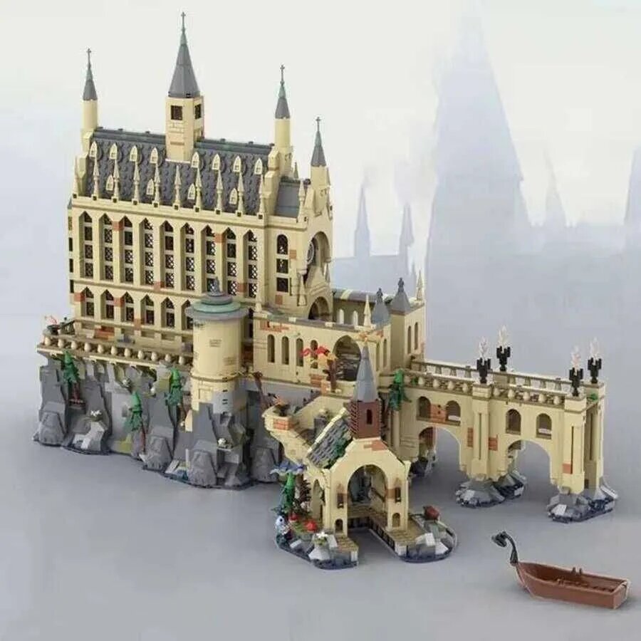 Конструктор MOC-76435 Гарри Поттер Хогвартс Замок, 6+ лет, пластик, бежевый