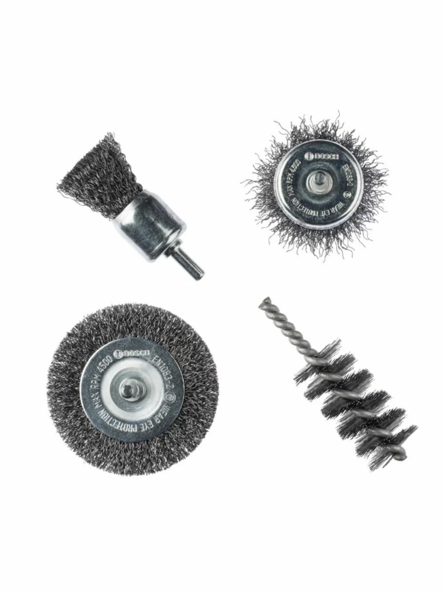 Набор щеток для дрели BOSCH 2609256553, для металлических деталей, 4 шт