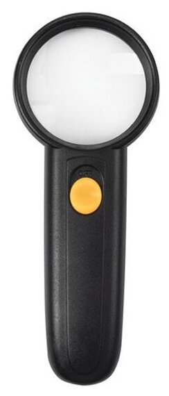 Лупа Brauberg просмотровая , С подсветкой, диаметр 50 мм, увеличение 5, корпус черный, 454128