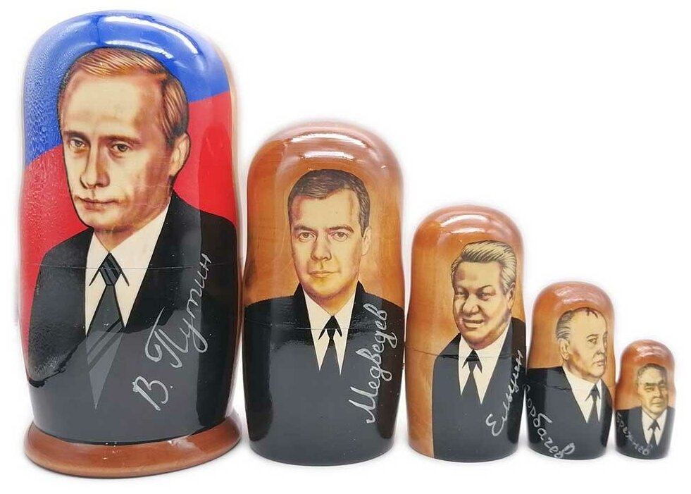 Матрешка "Путин президент" 18 см. 5 мест