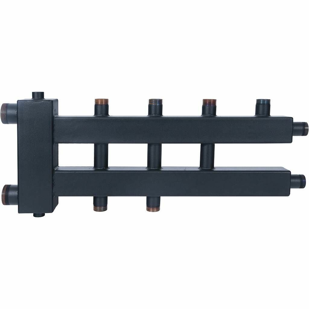 Коллектор для отопления ROMMER RDG-0018-024024 (дублер компакт) с гидроразделителем на 2+1+1 контура