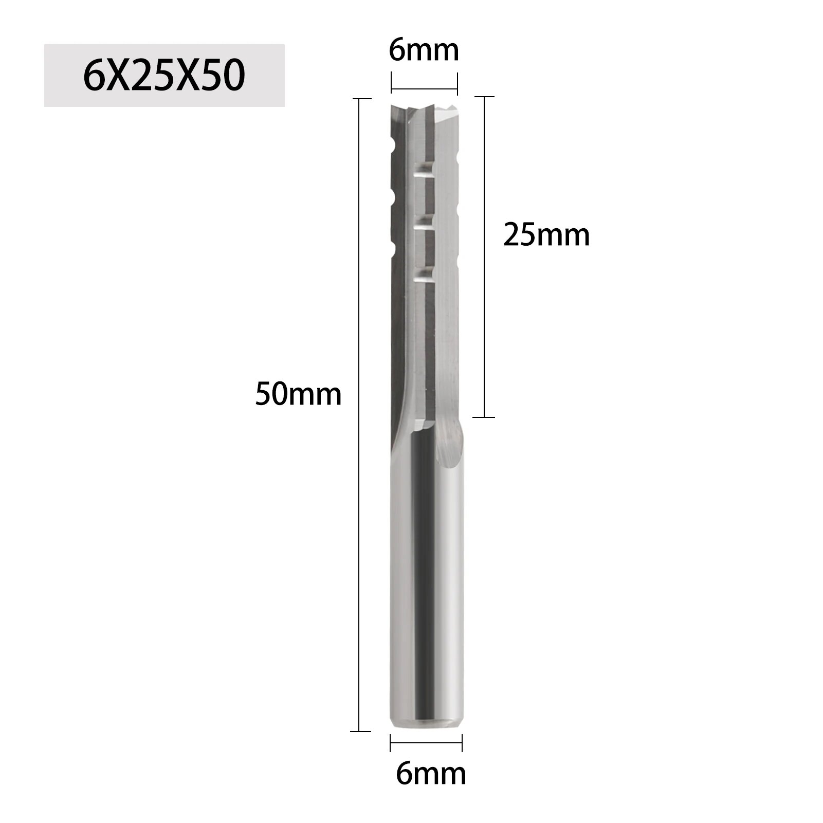 Фреза 6x25x50 мм, 3-канавочная