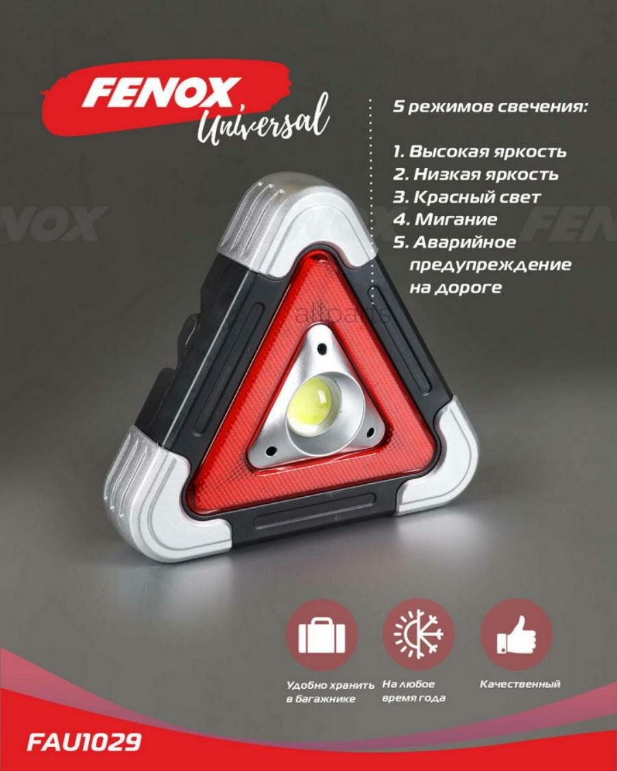 FENOX FAU1029 фонарь- прожектор! с аварийной подсветкой\