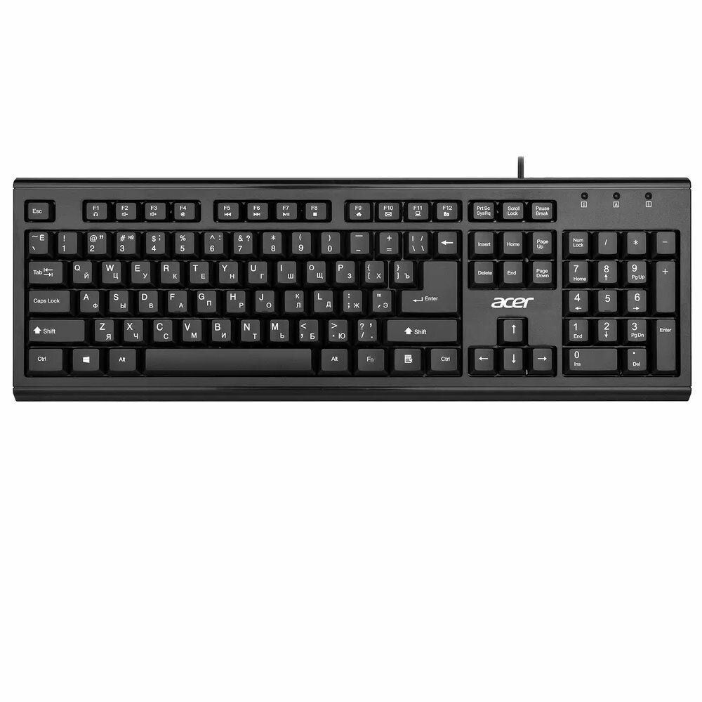 Клавиатура проводная ACER OKW120 Black (ZL. KBDEE.006), официальная гарантия