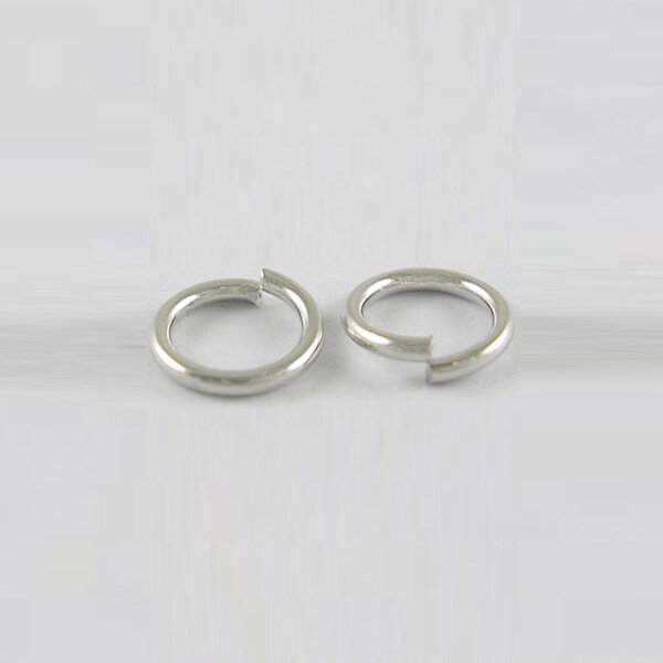 Соединительное колечко, 7мм (толщина 1.0мм, внутренний размер 5мм), базовый материал - латунь, стального цвета, 10 грамм