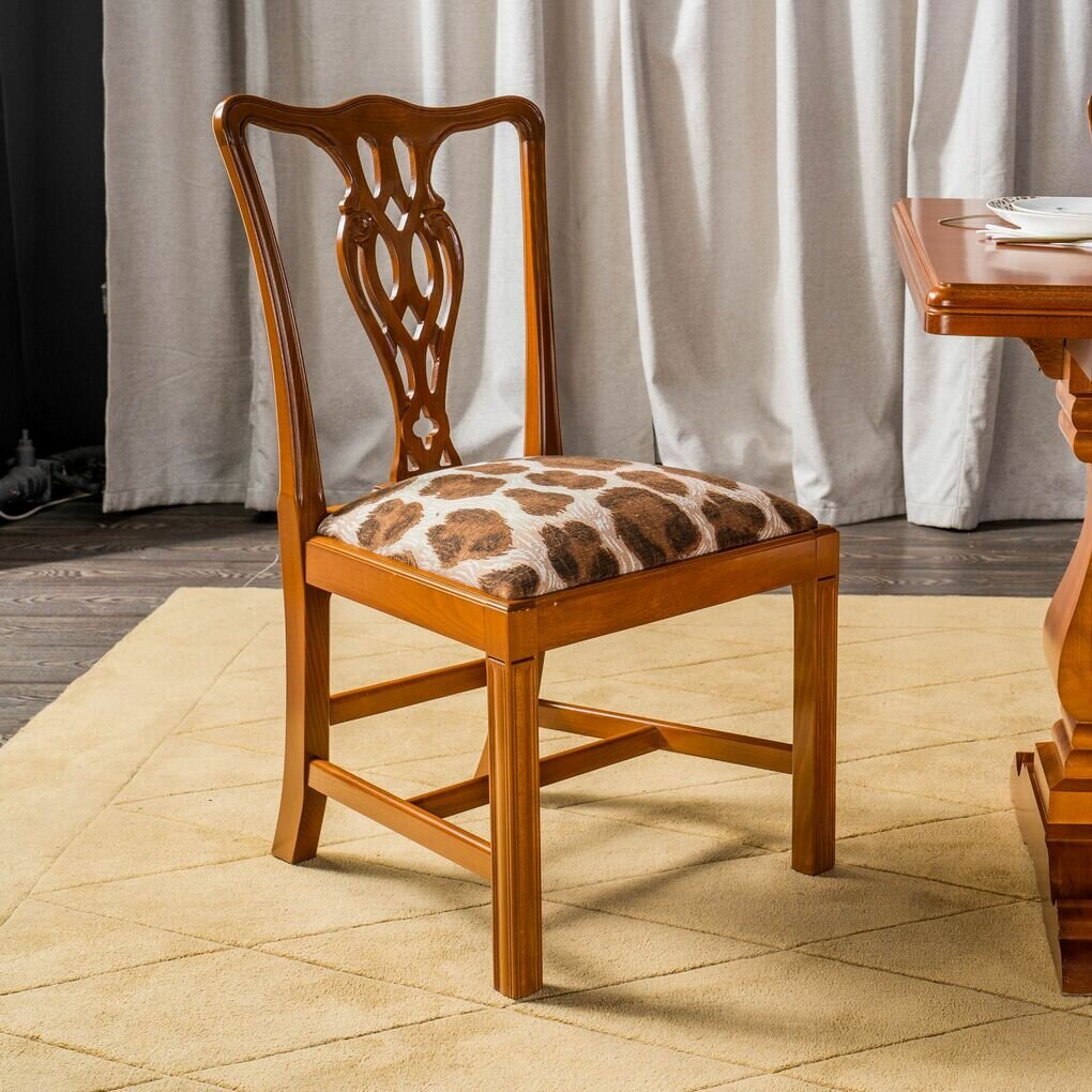 Стул деревянный челси, массив бука, испанский орех , без патины