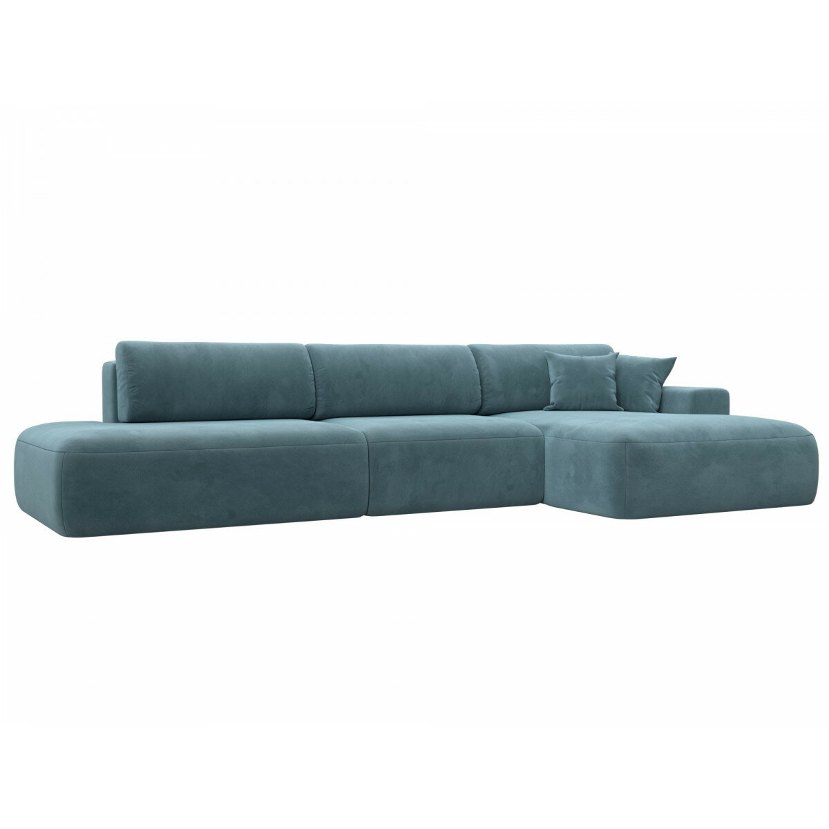 Диван угловой Лига-036 Модерн Лонг правый угол, Велюр, Модель 121425