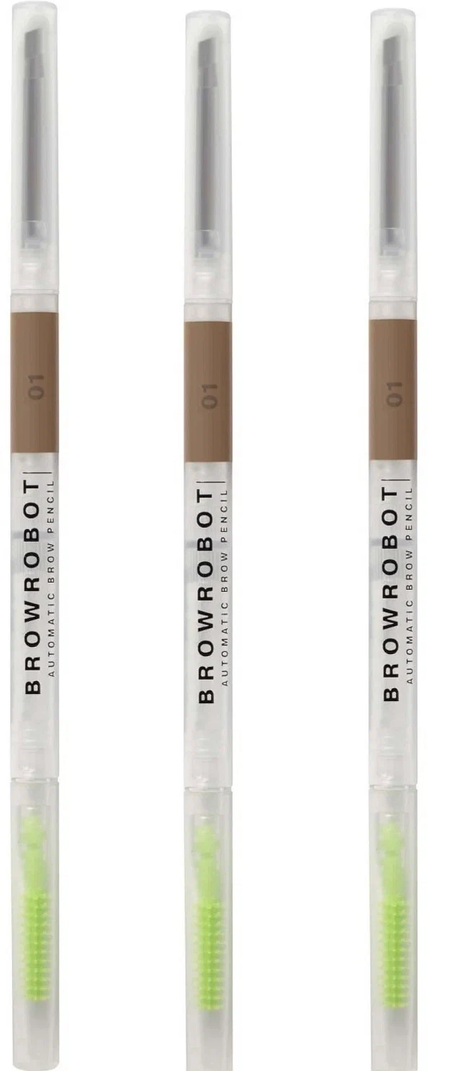 Карандаш для бровей автоматический Influence Beauty Brow Robot т.01 0,1 г 3 шт